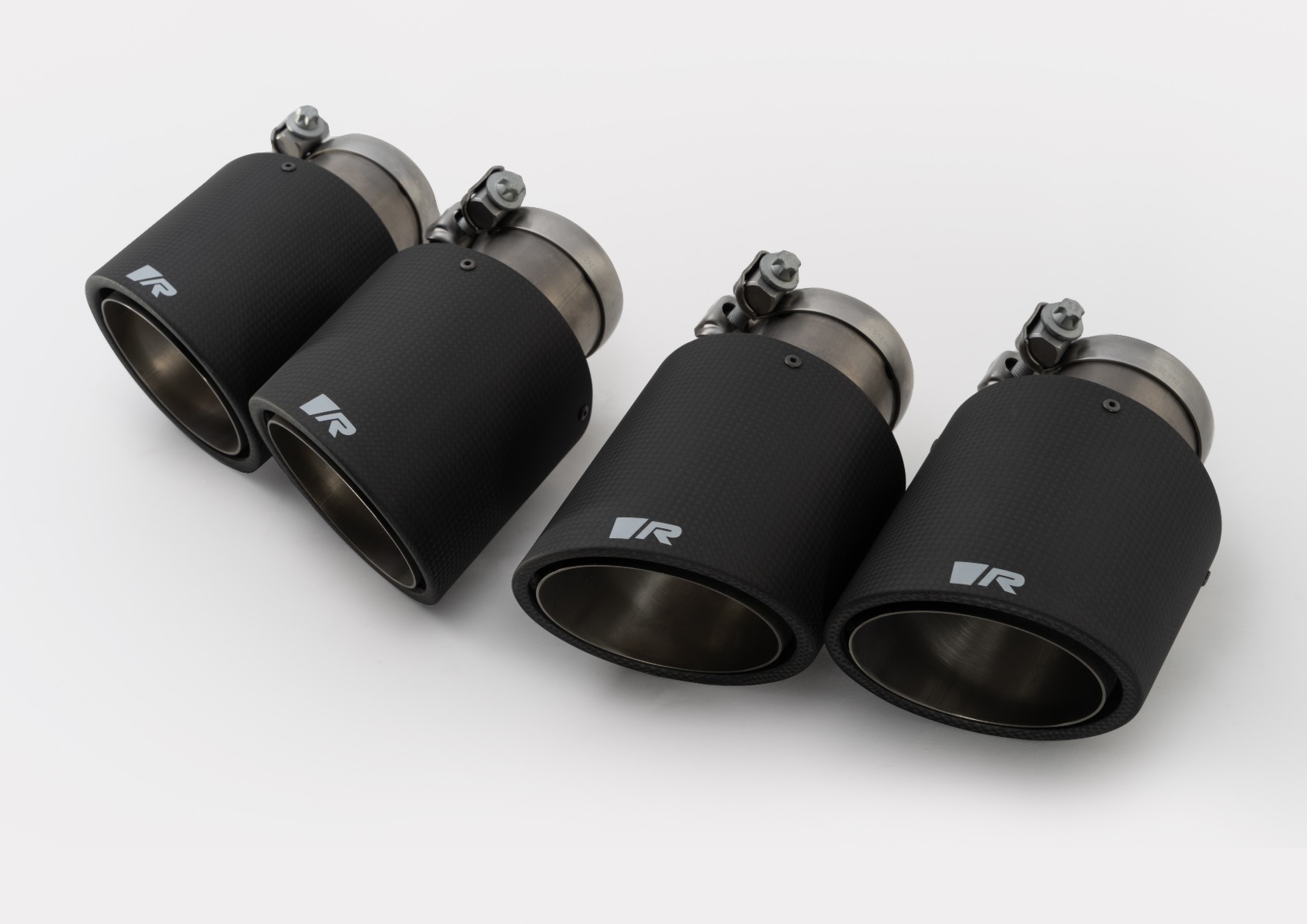 exhaust system tail pipe set L/R consisting of 4 Carbon tail pipes Ø ...