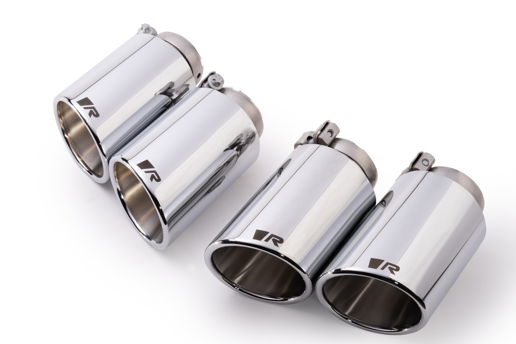 exhaust system tail pipe set L/R consisting of 4 tail pipes Ø 102 mm ...