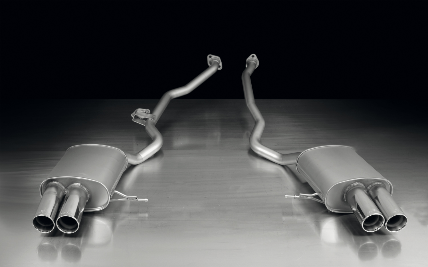 exhaust system sport exhaust left and right with each 2 tail pipes Ø 84 ...