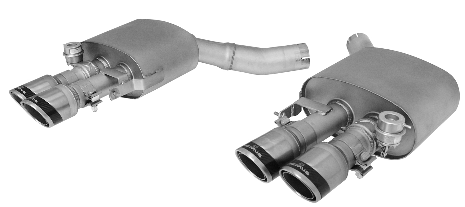 exhaust system sport exhaust left and right with each 2 tail pipes Ø 84 ...