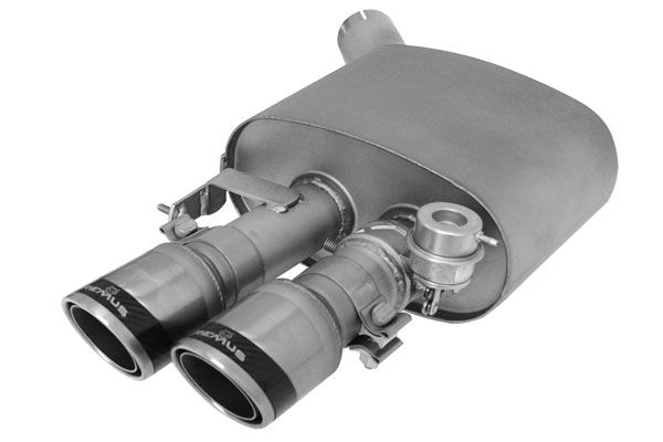 exhaust system sport exhaust left and right with each 2 tail pipes Ø 84 ...